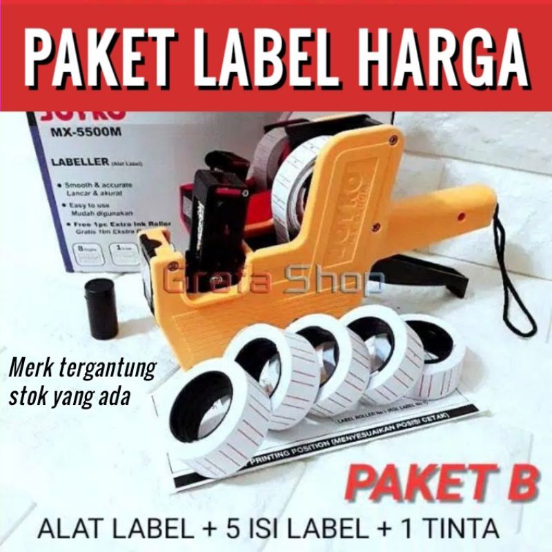 Jual PAKET alat label harga / Price label MX5500, bandrol harga B ...
