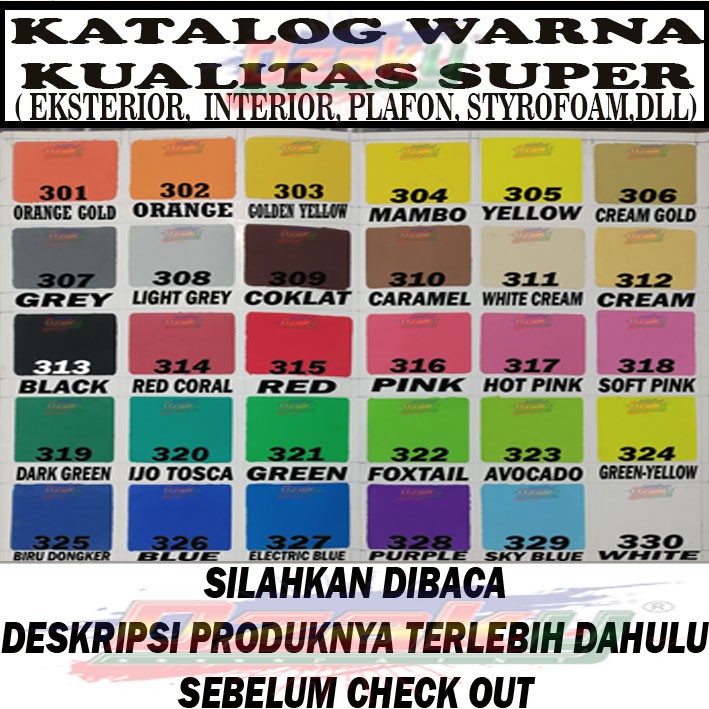 Jual Cat Tembok Kiloan - SUPER - DOFF - INDOOR | Shopee Indonesia