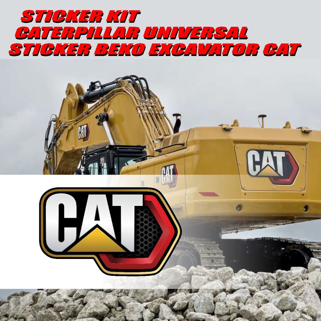 Jual STICKER CAT CATERPILLAR UNIVERSAL STICKER BEKO EXCAVATOR CAT ...