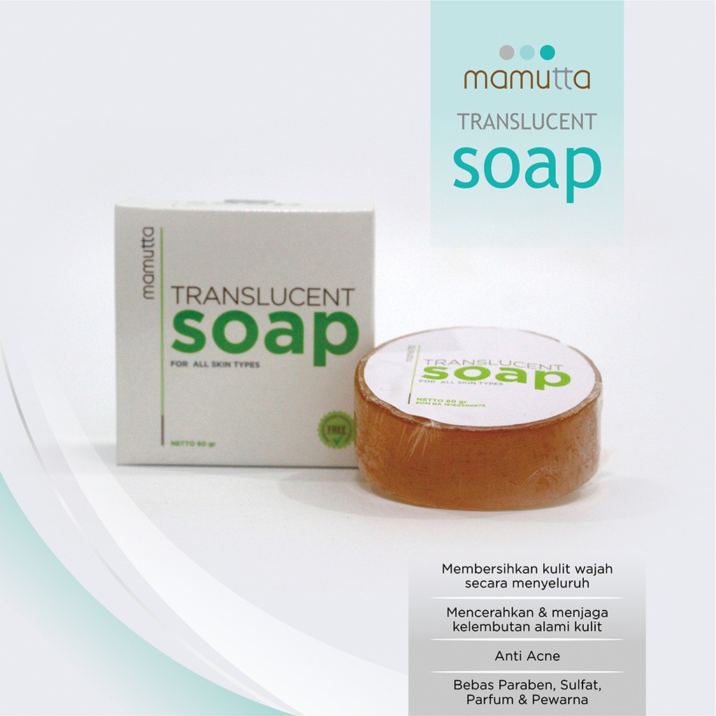 Jual Sabun Muka Mamutta Skincare Whitening Translucent Soap Sabun ...