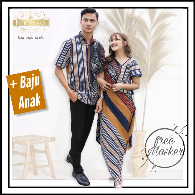 Jual Couple Tenun - Set Tenun Etnik Tenun Handmade Motif Lokal Nusantara - Baju Tenun Couple ...