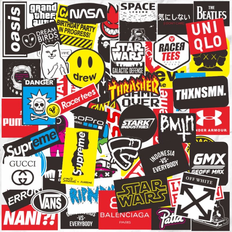 Jual (COD)STICKER STIKER AESTHETIC DISTRO/BRAND/HYPE/STICKER LAPTOP ...
