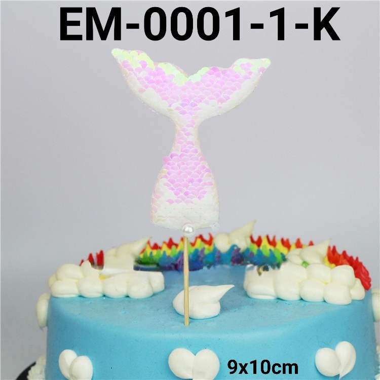 Jual GR-EM-0001 Cake topper hiasan kue ekor ikan duyung mermaid laut | Shopee Indonesia