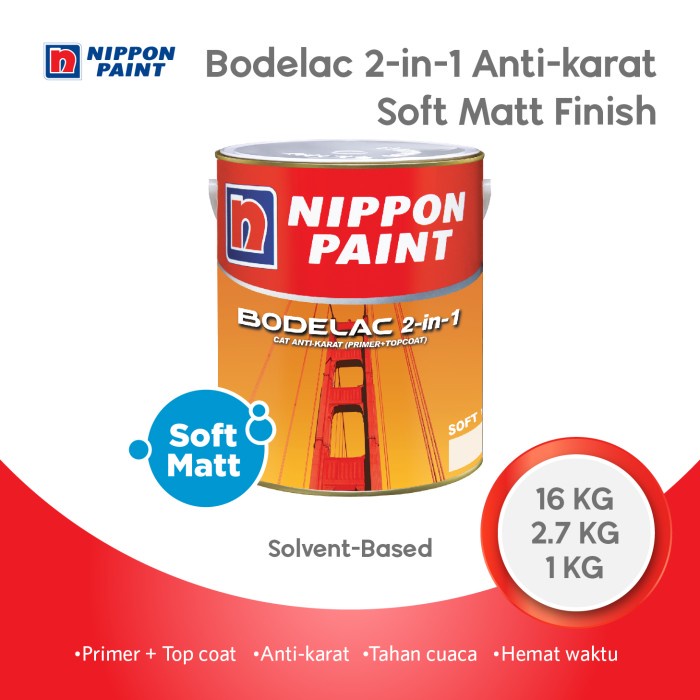 Jual Nippon Paint - Bodelac 2In1 Anti-Karat (Tinting)-1kg-Cat Kayu Besi Matt | Shopee Indonesia