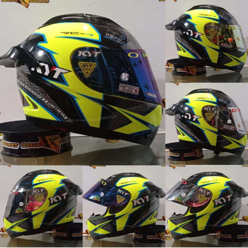 Jual Helm full face Kyt rc7 #16 yellow original helm modip paket ...