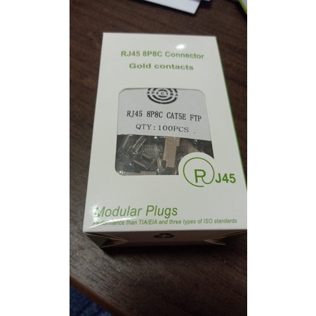 Jual connector spectra Rj45 FTP cat5 isi 100/pack | Shopee Indonesia