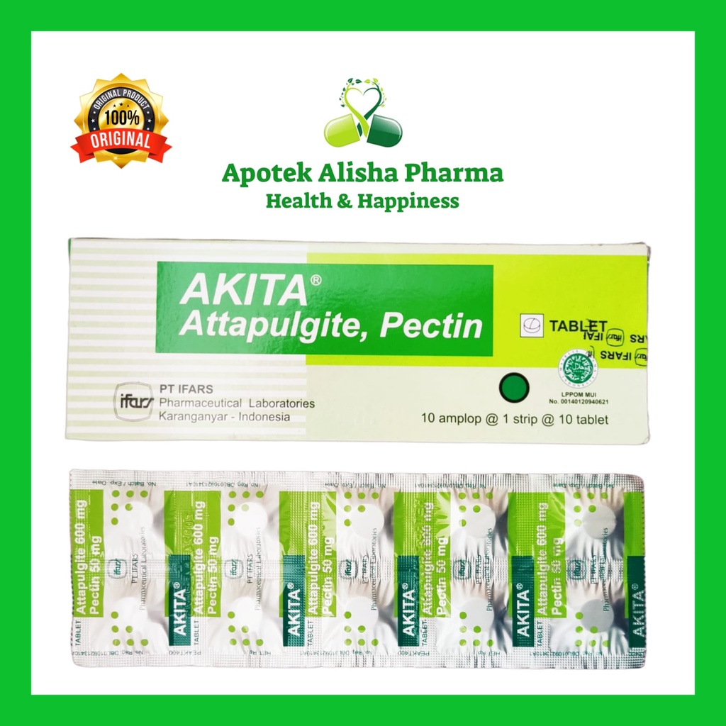 Jual Akita Tablet Strip / Box - Axita Attapulgite Pectin Obat ...
