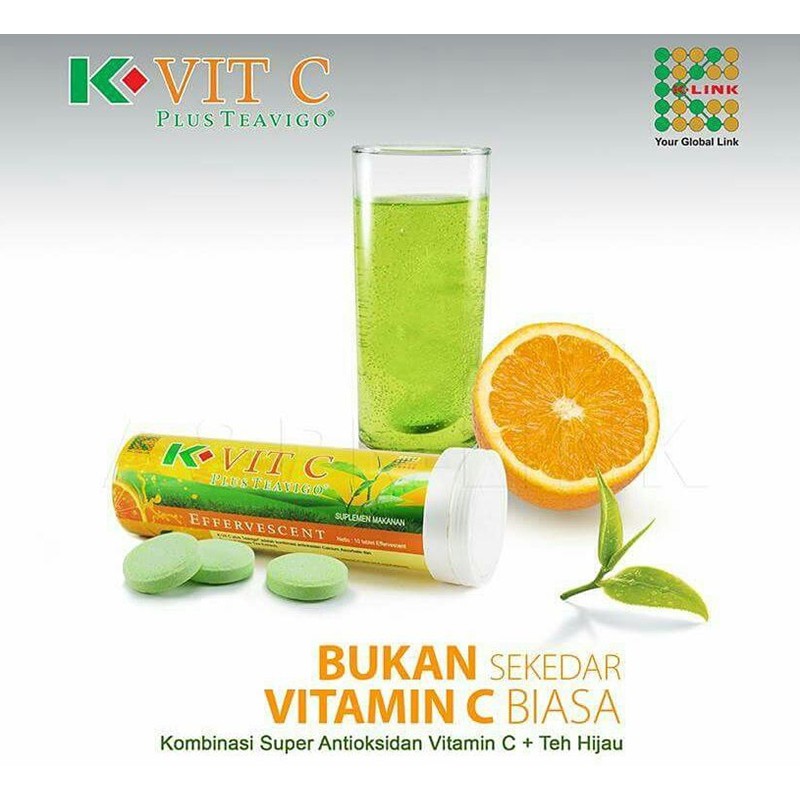Jual KVIT C EFFERCENT VITAMIN C KLINK PLUS TEAVIGO K VIT C K-VIT C ...