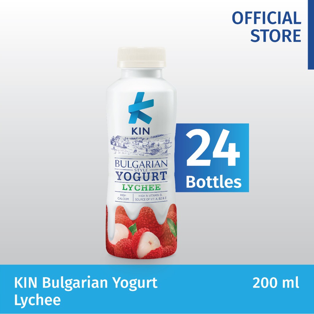 Jual KIN Bulgarian Yogurt Lychee 24x200ml | Shopee Indonesia
