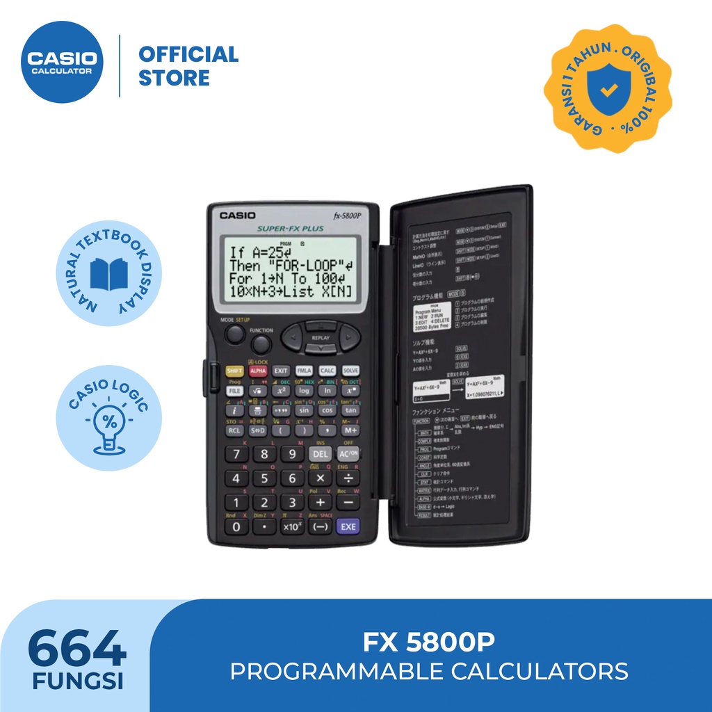 Jual CASIO KALKULATOR FX-5800P - Kalkulator Sekolah/Kuliah ...