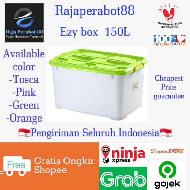 Jual Container box ezy cb 130/150 liter Kotak penyimpanan dengan roda ...