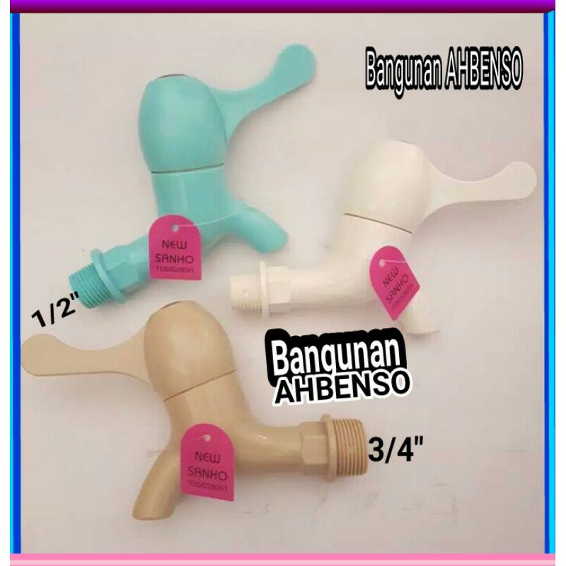Jual Kran Air Pvc New Sanho 1/2"dan 3/4",Kran dapur -Kran Plastik,Kran ...