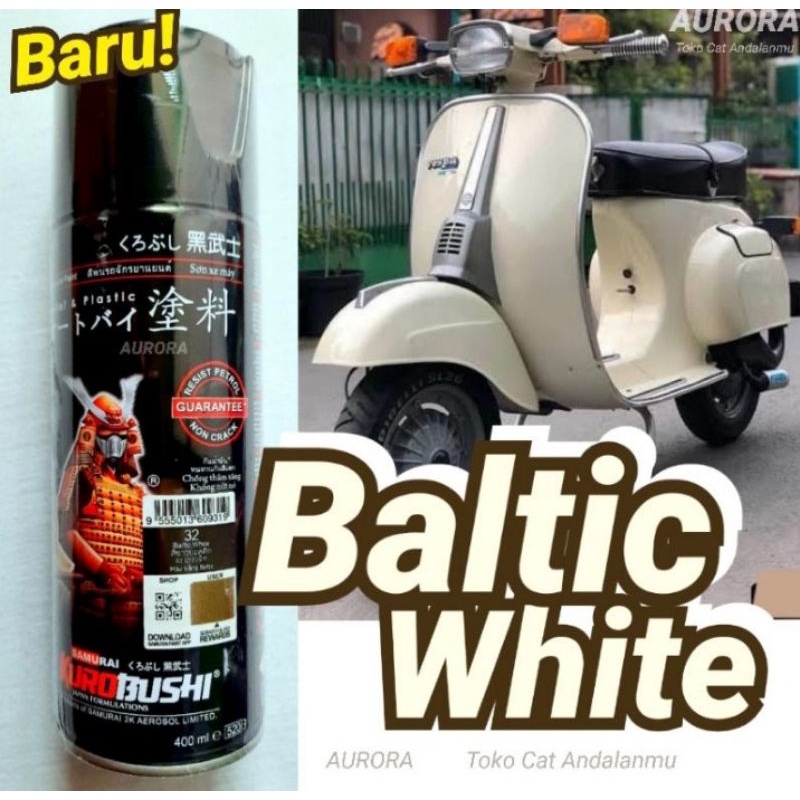 Jual Pilox Putih Tulang Samurai Paint Baltic White 32 Tahan Bensin 400cc | Shopee Indonesia