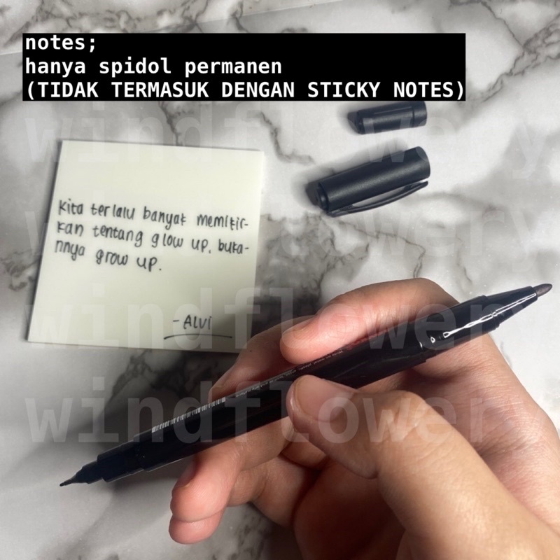 Jual [BISA COD] sticky note transparan plastik / memo plastik ...