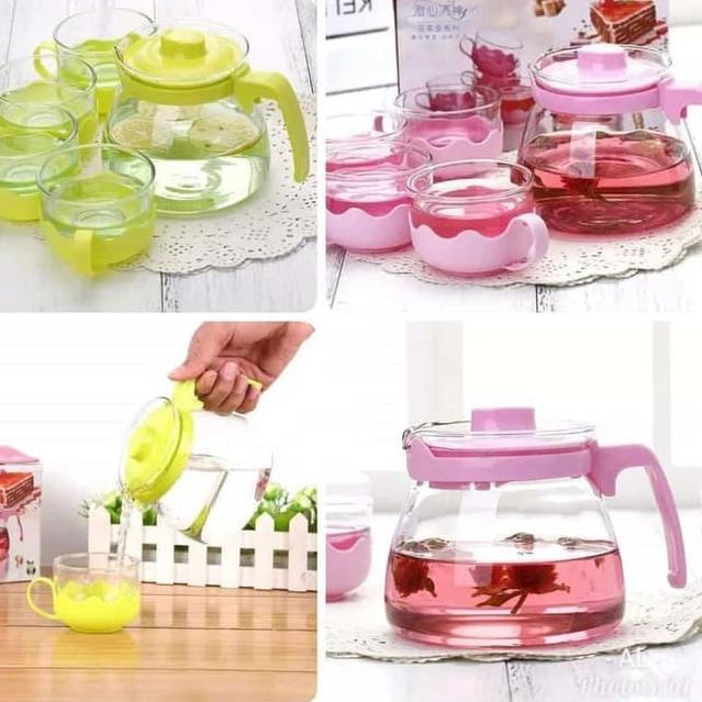 Jual New - Tea Pot Set 5 in 1 - Random