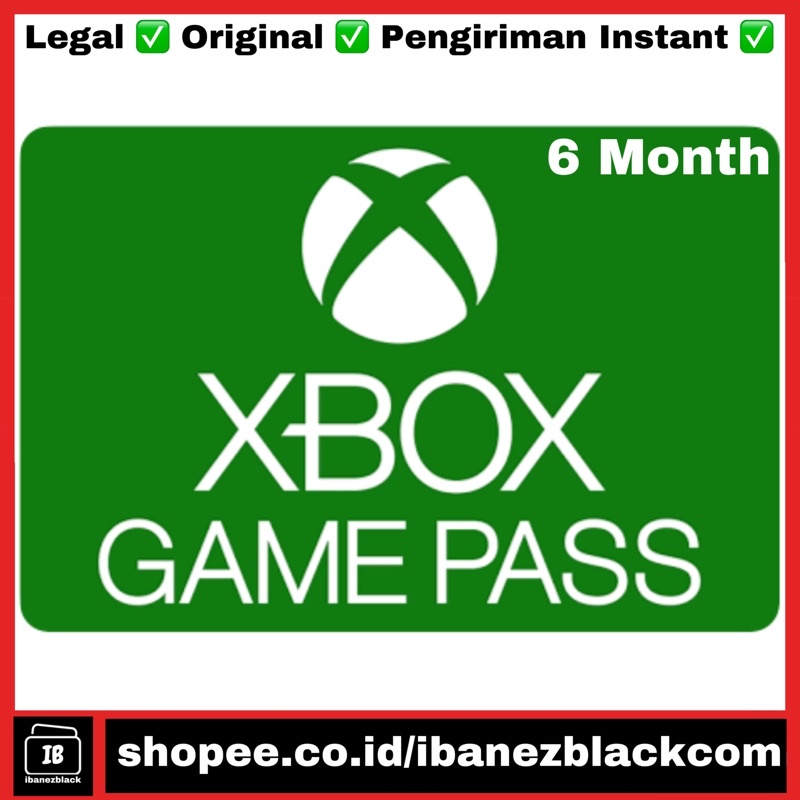 Jual Xbox Game Pass 6 Months for Consoles Membership Gift Card Digital ...