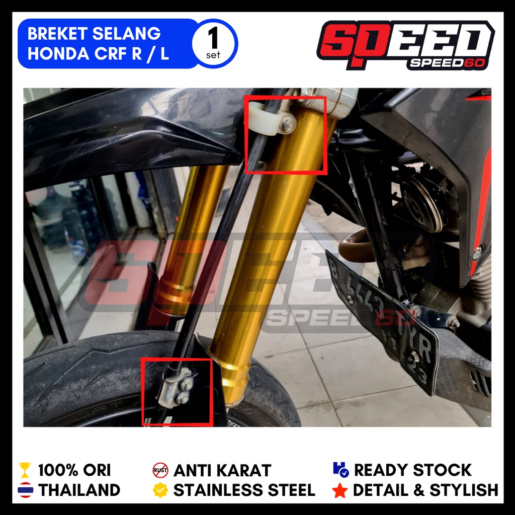 Jual Probolt Baut Breket Selang Rem Honda CRF R L Stainless King Nut ...
