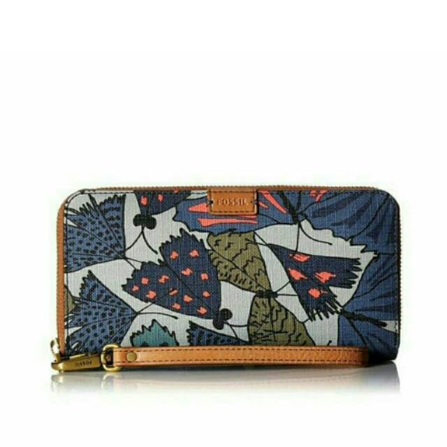 Jual Dompet Fossil Emma Zip Clutch Grey Multi Original | Shopee Indonesia