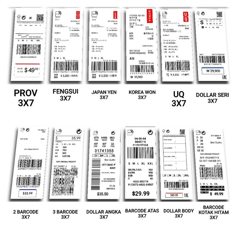 Jual Hang tag Label baju murah bonus tali hangtag hantag handtag han ...