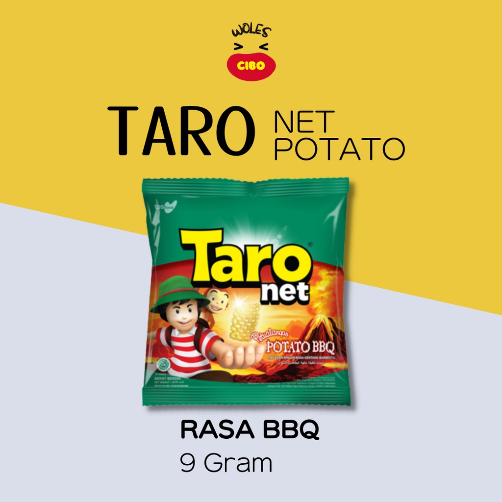Jual TARO Net Potato Rasa BBQ 9gr Snack Renceng Enak Camilan Kentang ...