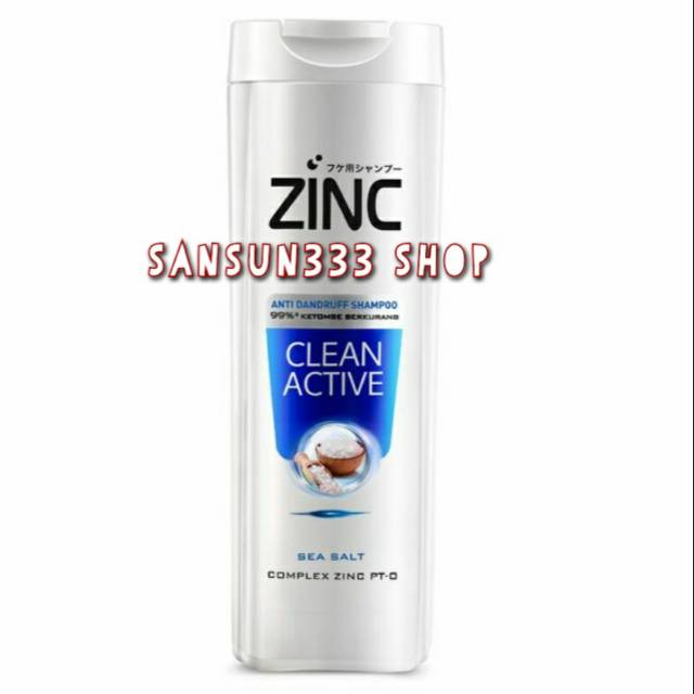 Jual ZINC Anti Dandruff Shampoo Clean Active Sea Salt 170mL | Shampo ...