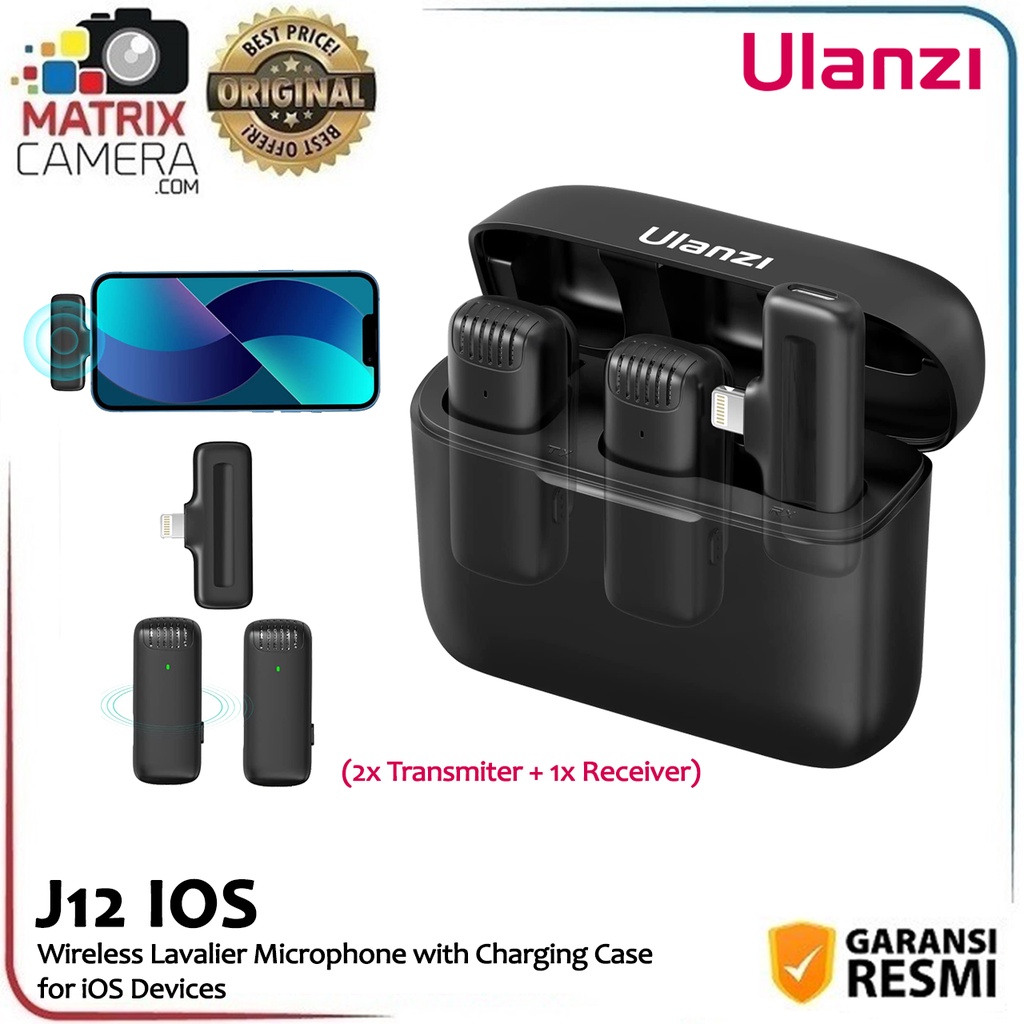 Jual Ulanzi J12 IOS Wireless Microphone for iPhone, iPad, iOS Device ...