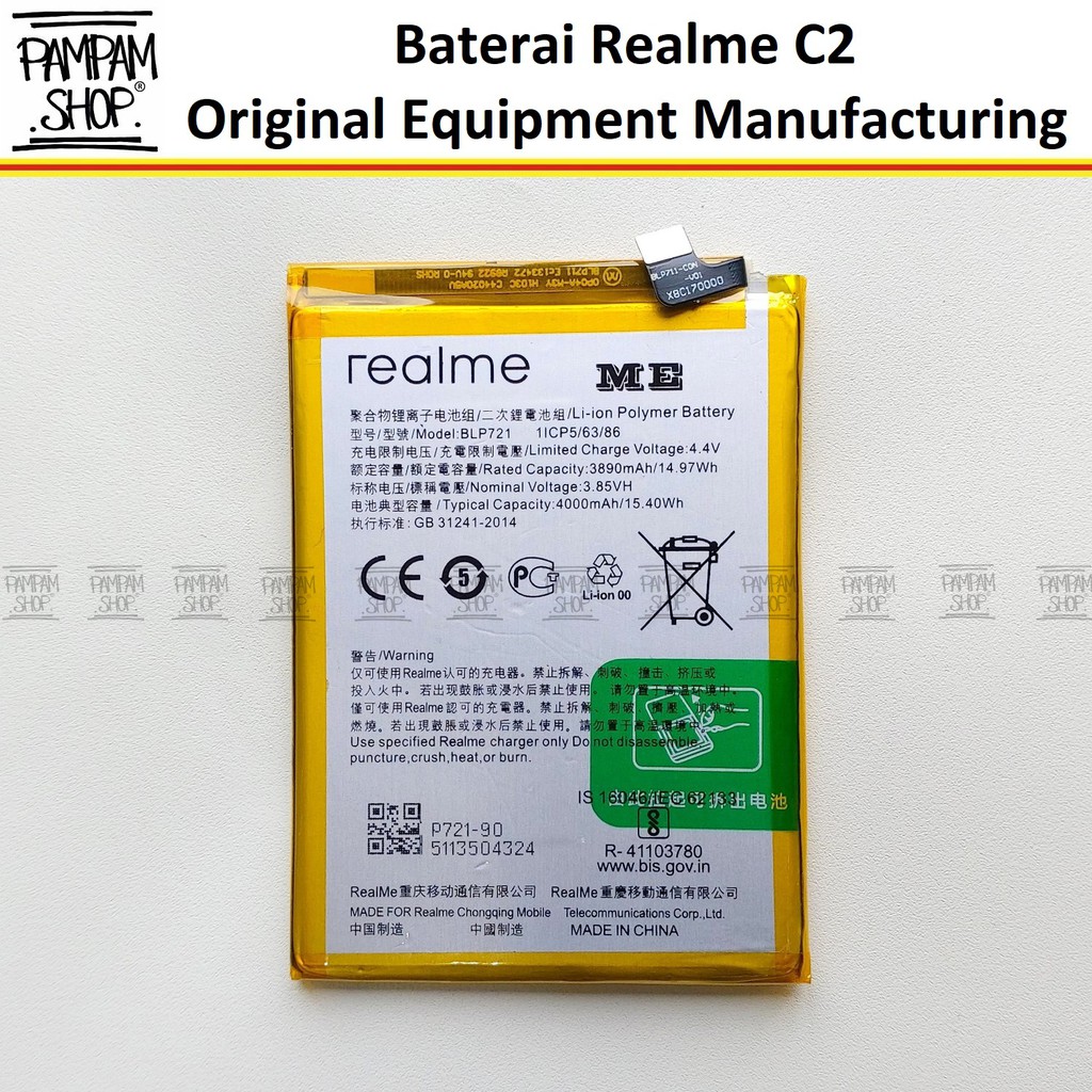 Jual Baterai Realme C2 BLP721 BLP-721 BLP 721 Batre Battery Batrai HP ...