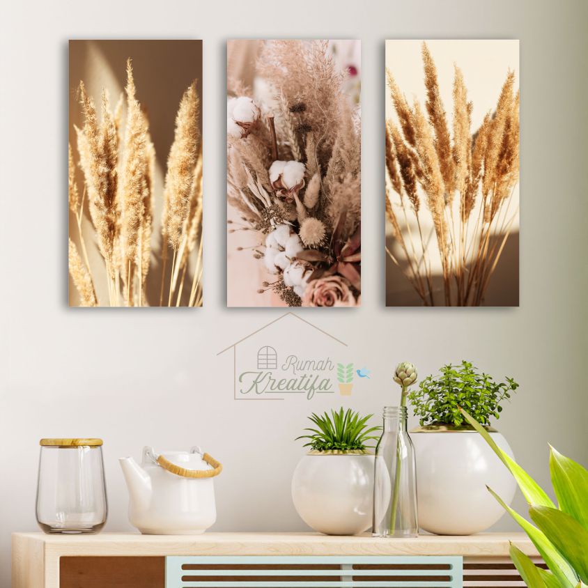 Jual Hiasan Dinding Bunga Daun Kering | Wall Decor Flower Leaves ...