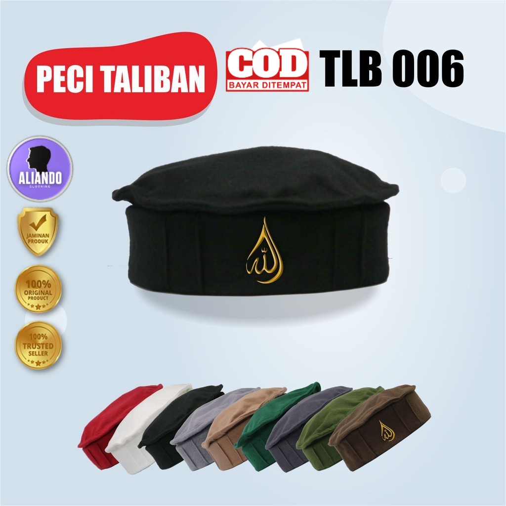 Jual Topi Peci Kopiah Polos Pria Dewasa Laki Laki Peci Pakol Taliban ...