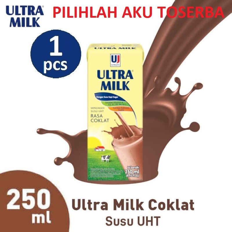 Jual Susu Ultra Coklat (Cokelat) - 250 ml - (HARGA SATUAN) | Shopee ...
