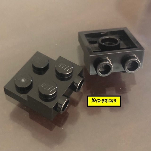 Jual LEGO PARTS 6052126 - Plate 2x2x2/3 with 2 Horizontal Knob Black ...