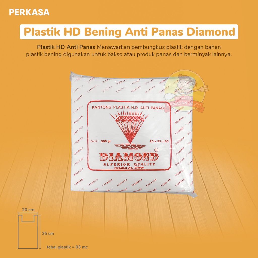 Jual Plastik HD Bening Anti Panas 20x35 / Kantong PE Diamond Tahan ...