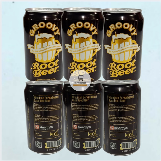 Jual [3kaleng] Groovy Root Beer Can Sarsaparilla (Kaleng 330ml) Sarsi ...