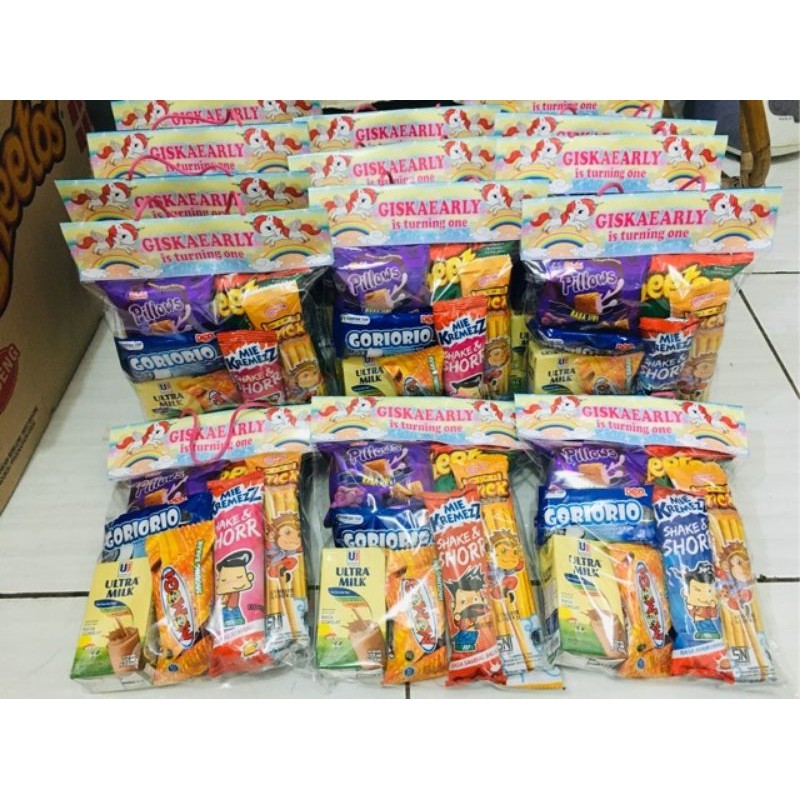 Jual SOUVENIR ULANG TAHUN PARCEL BINGKISAN SNACK | Shopee Indonesia