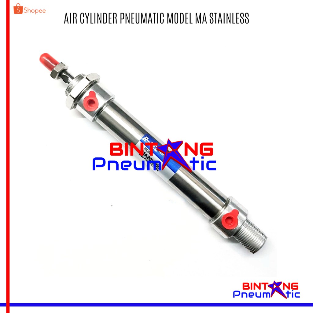 Jual MA 20x300 AIR CYLINDER PNEUMATIC R-TEC STAINLESS TUBE | Shopee ...