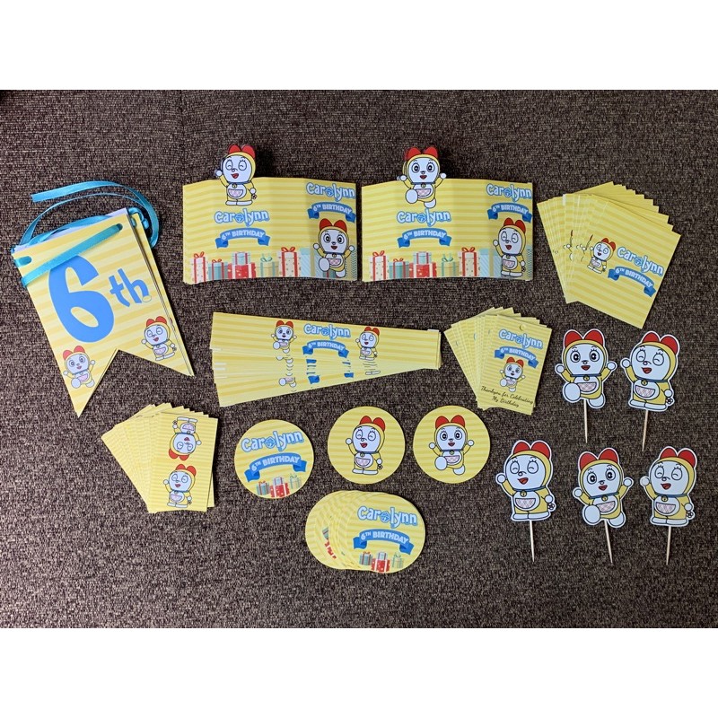 Jual Paket Printable Dessert Table / Label Ulang Tahun Dorami Custom ...