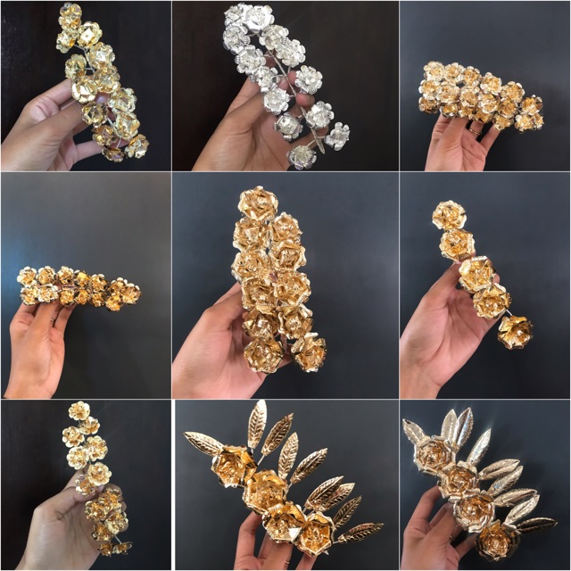 Jual semanggi bali model mawar emas / silver | Shopee Indonesia