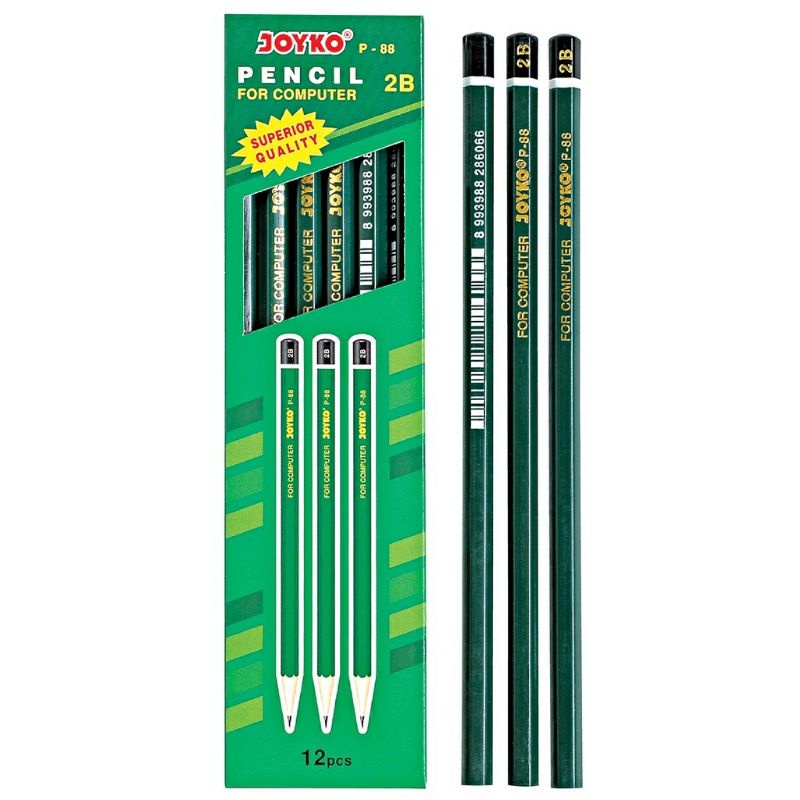 Jual Joyko Pensil Tulis 2B Hijau Pensil Joyko Isi 12pcs Pensil 2B ...