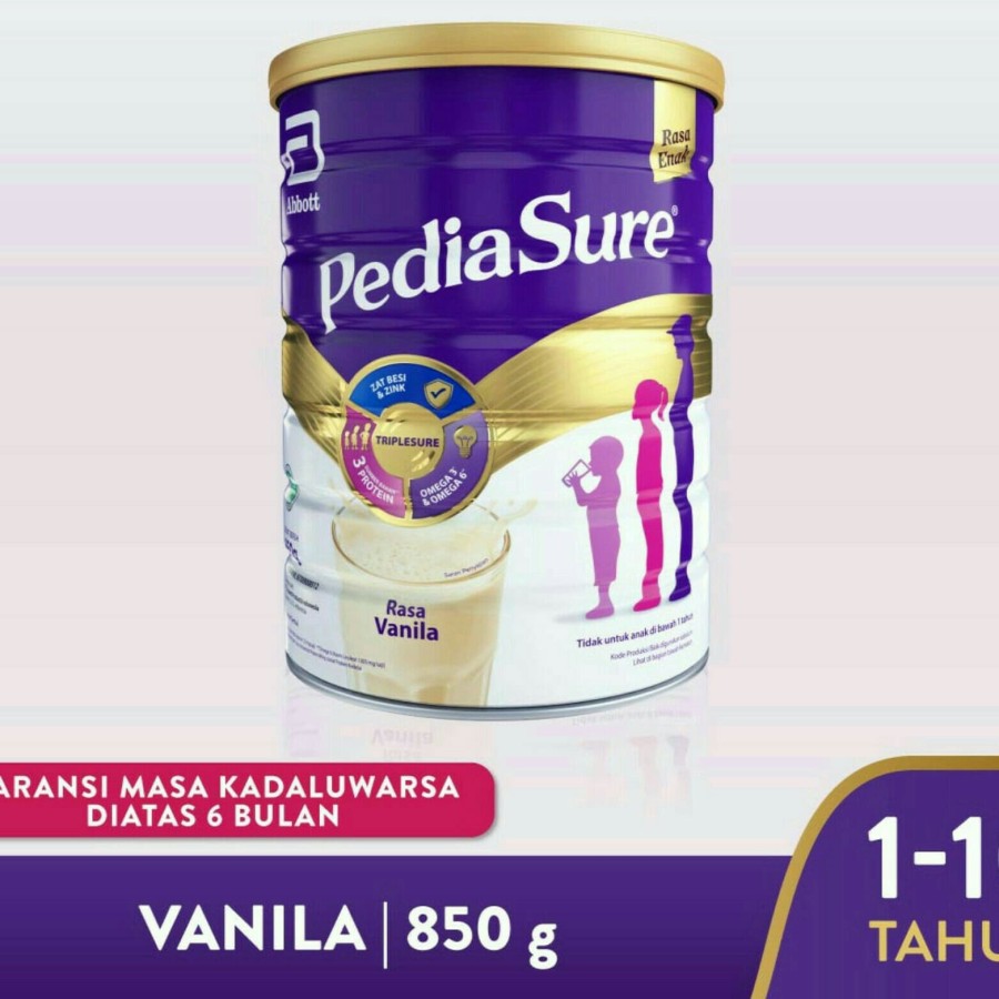 Jual PEDIASURE VANILA 850GR triplesure 1-10 tahun susu nutrisi untuk anak / SUSU TINGGI BADAN ...