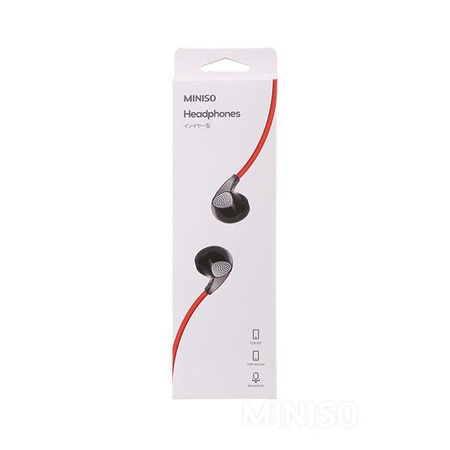 Jual MINISO Earphone Kabel Headset In Ear Wired Classic Klasik Stereo ...
