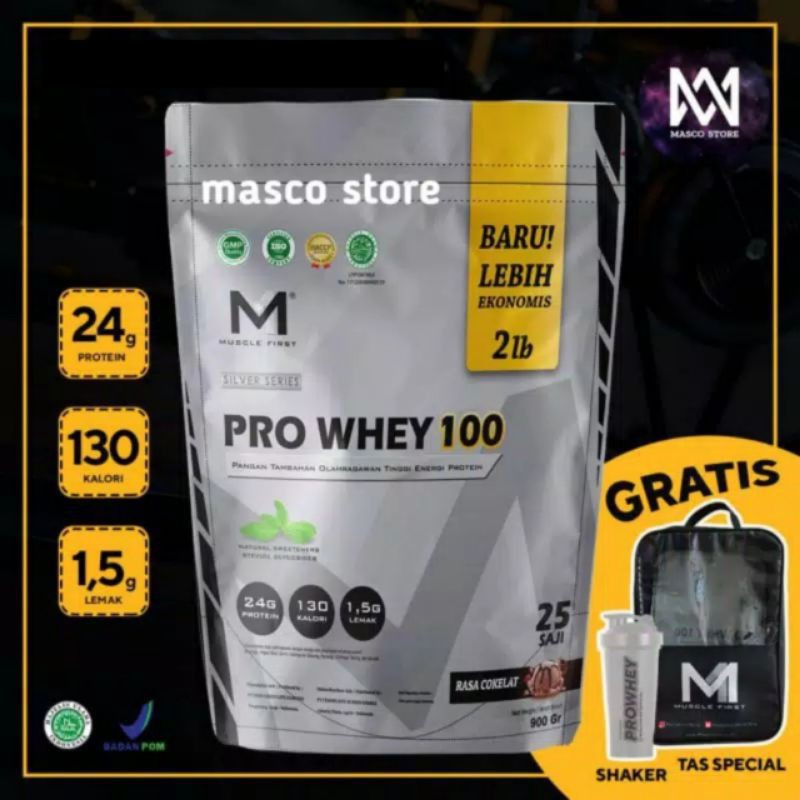 Jual M1 Muscle first pro whey 100 whey protein 900gr 2lbs | suplemen ...