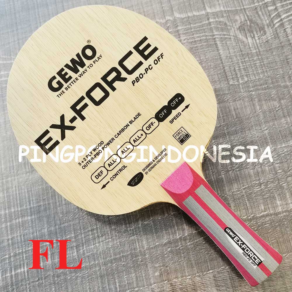 Jual GEWO Ex-Force PBO-PC OFF - Kayu Pingpong Blade Tenis Meja Bet Bat Offensive | Shopee Indonesia