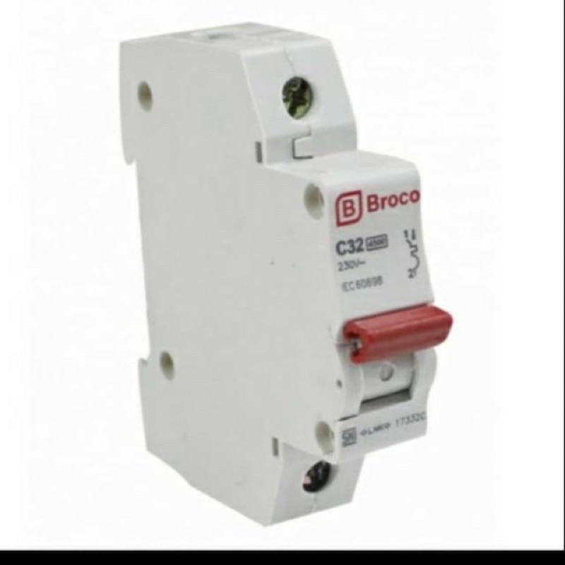 Jual BROCO MCB STUT 1 PHASE MCB BROCO 2A 4A 6A 10A 20A 25A 32A 40A SNI LMK | Shopee Indonesia