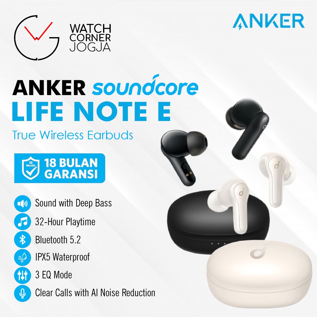 Jual ANKER Soundcore Life Note E True Wireless Bluetooth Earphone TWS ...