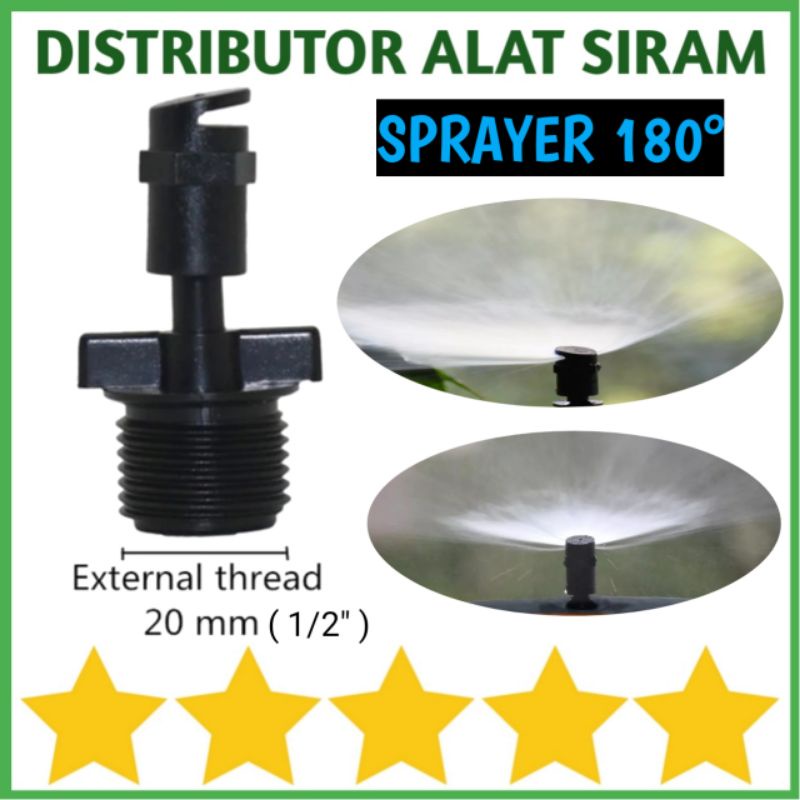 Jual HEAD MICRO SPRAYER 180° DEGREE + ADAPTER 1/2 INCH SDL MIST NOZZLE ...