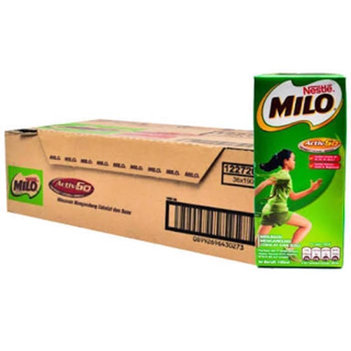 Jual SUSU MILO Activ Go UHT Kotak 180 Ml /36 Pcs | Shopee Indonesia