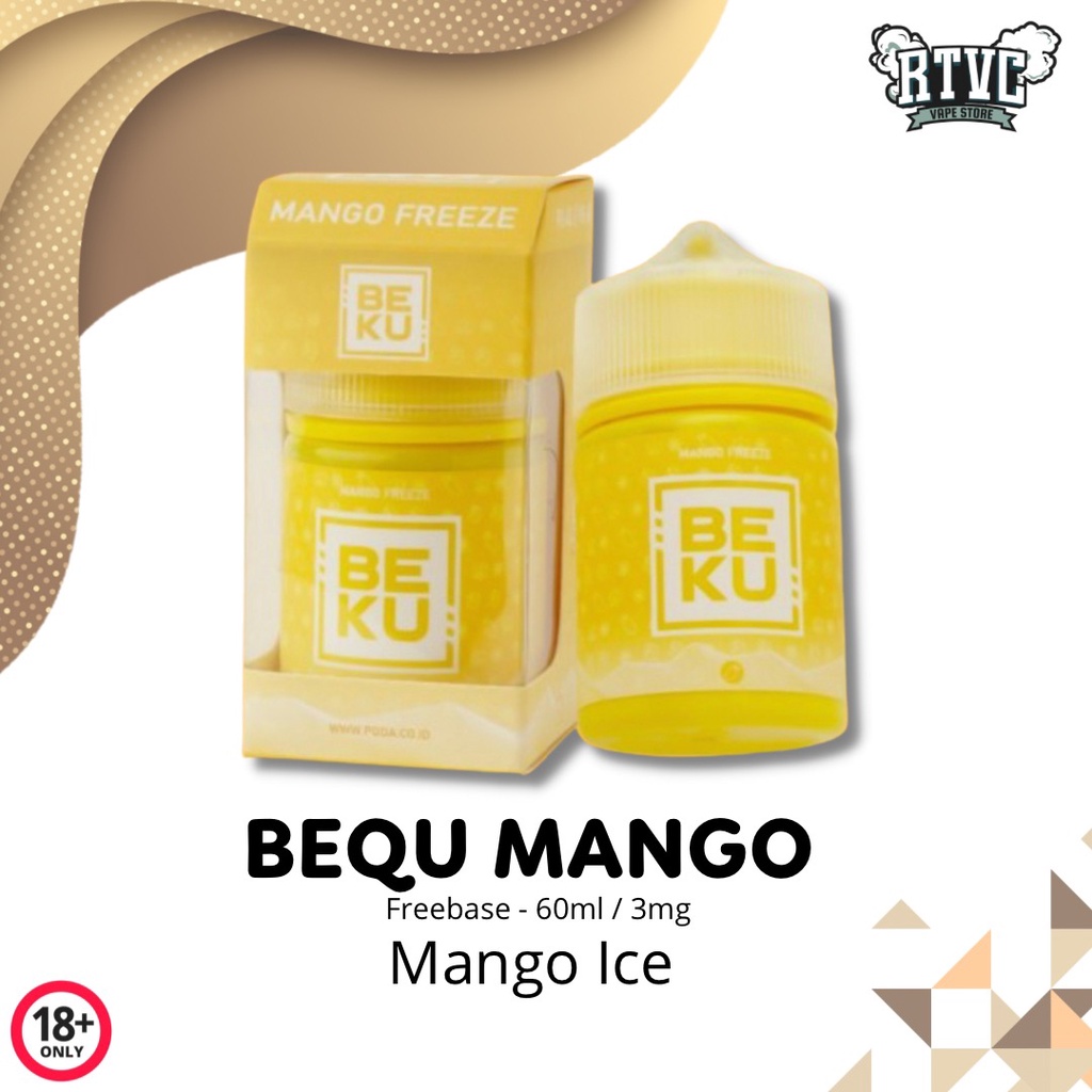 Jual BEQU Mango 60ml 3mg by PODA X FVS Liquid Freebase | Shopee Indonesia