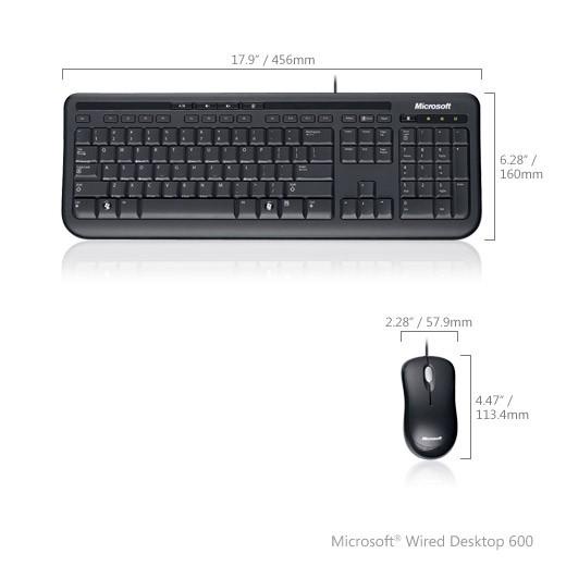 Jual Microsoft Wired Desktop 600 keyboard & mouse | Shopee Indonesia