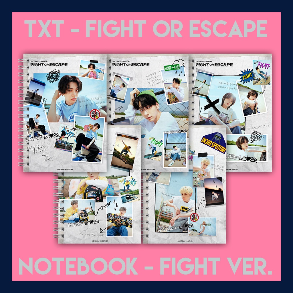 Jual Notebook TXT Fight or Escape A5 | Notebook KPOP TXT | Shopee Indonesia