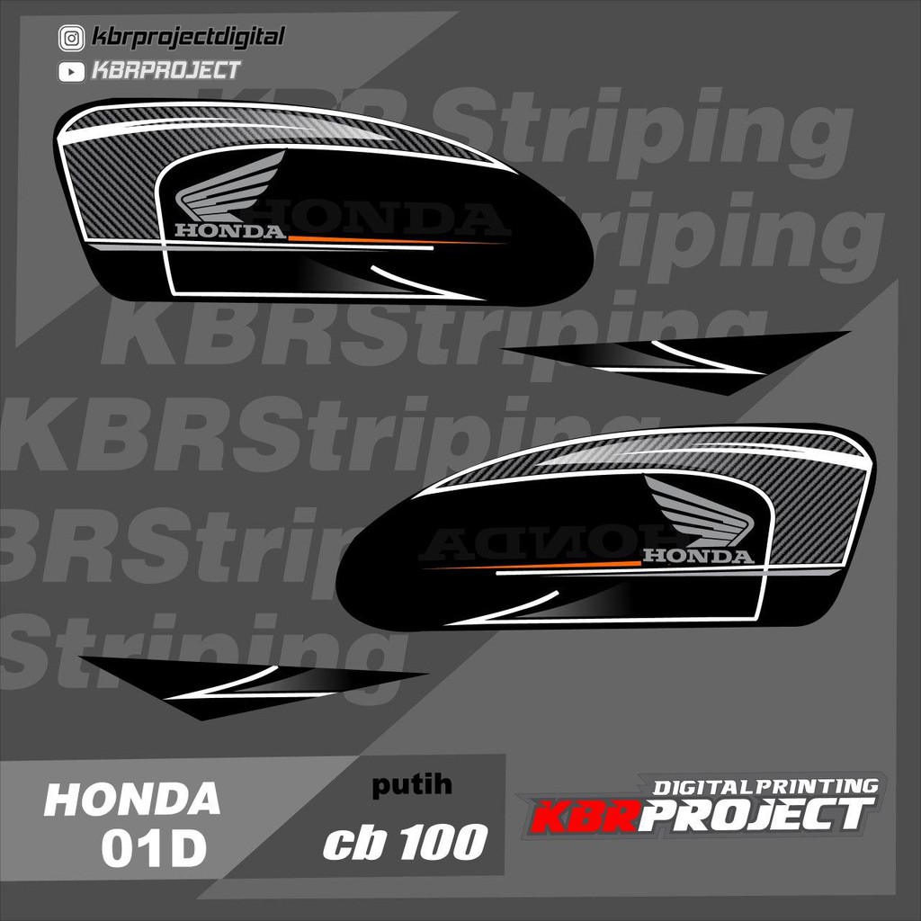 Jual (cod) CB 100 Sticker Motor stiker striping list motor HONDA CB 100 ...